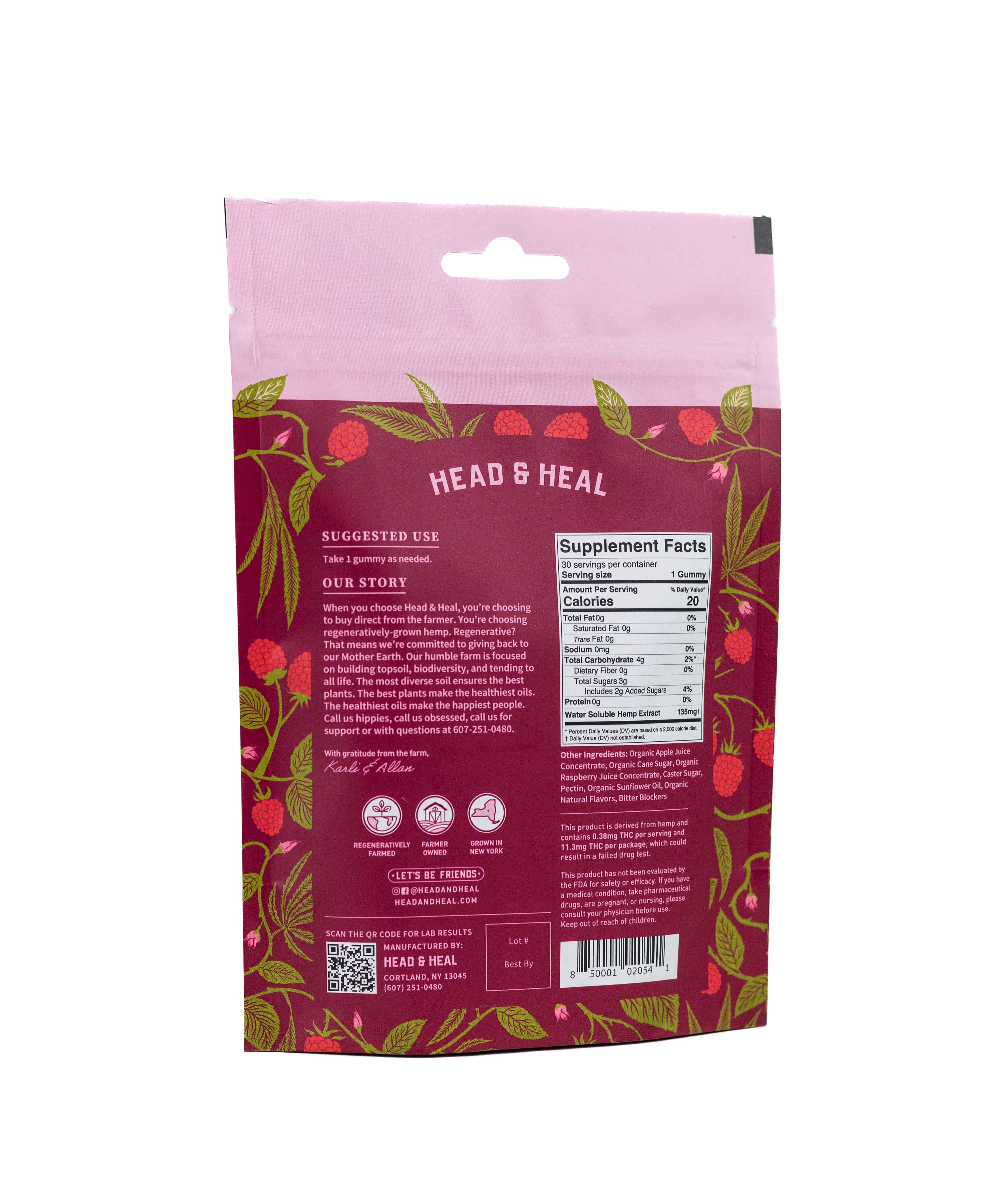 Raspberry CBD Gummies | Head & Heal